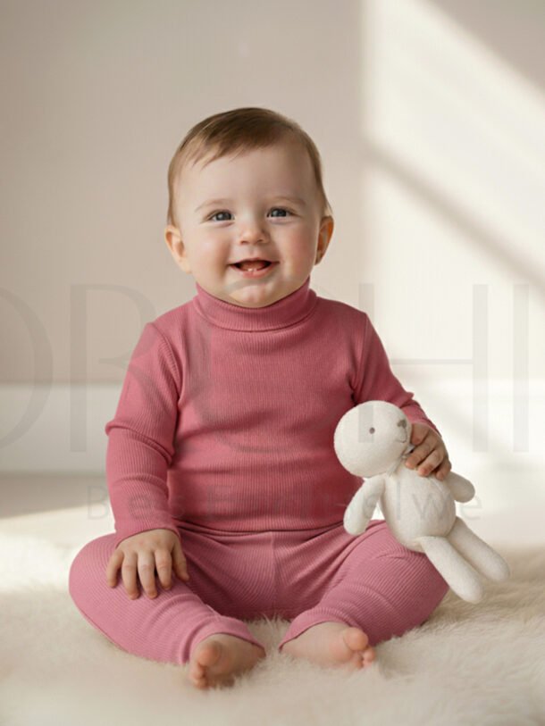 Infant High Neck and Tights Set - Orchid | Premium Innerwear Pakistan