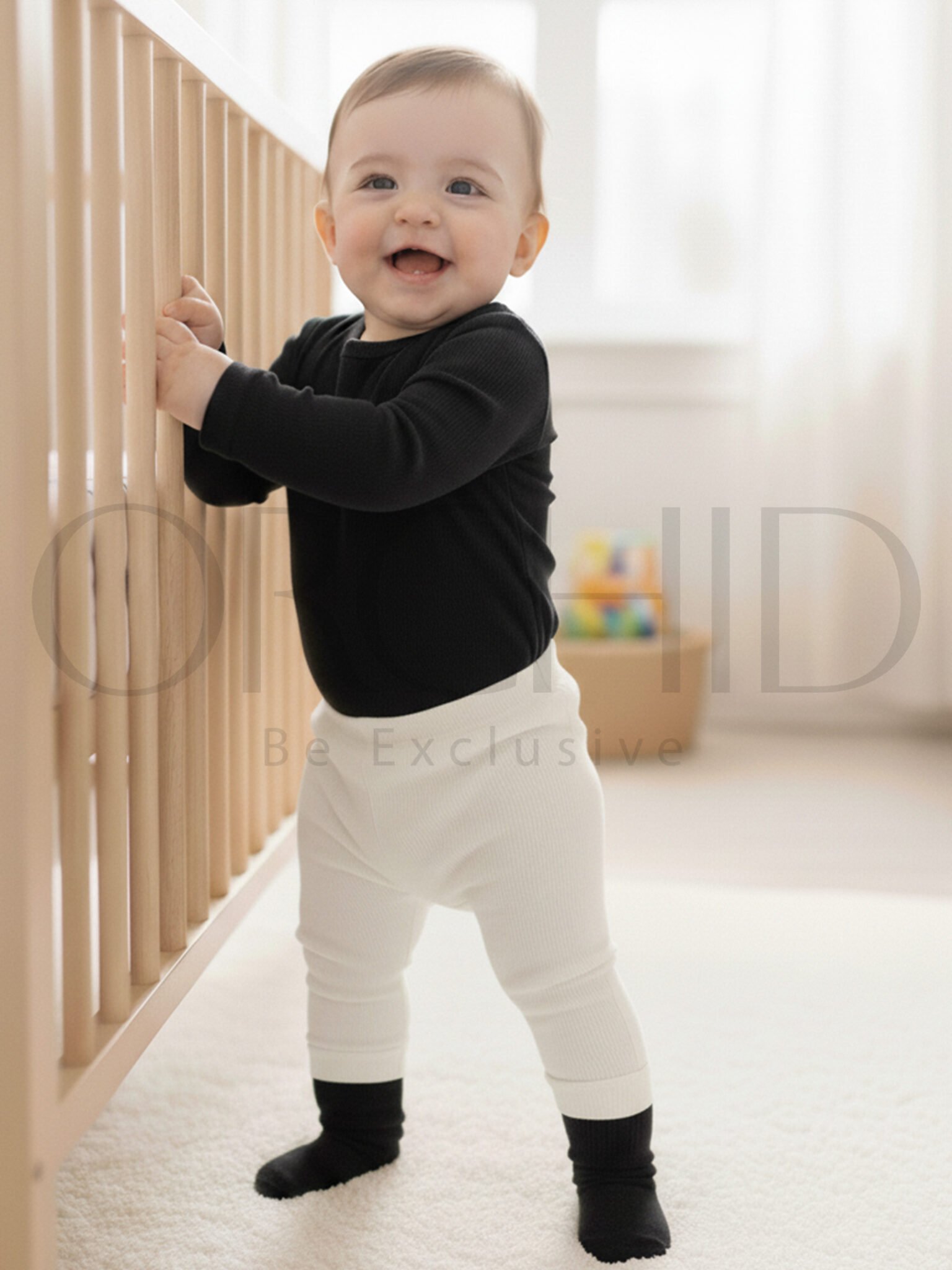 Infant Winter Tights White - Orchid | Premium Innerwear Pakistan